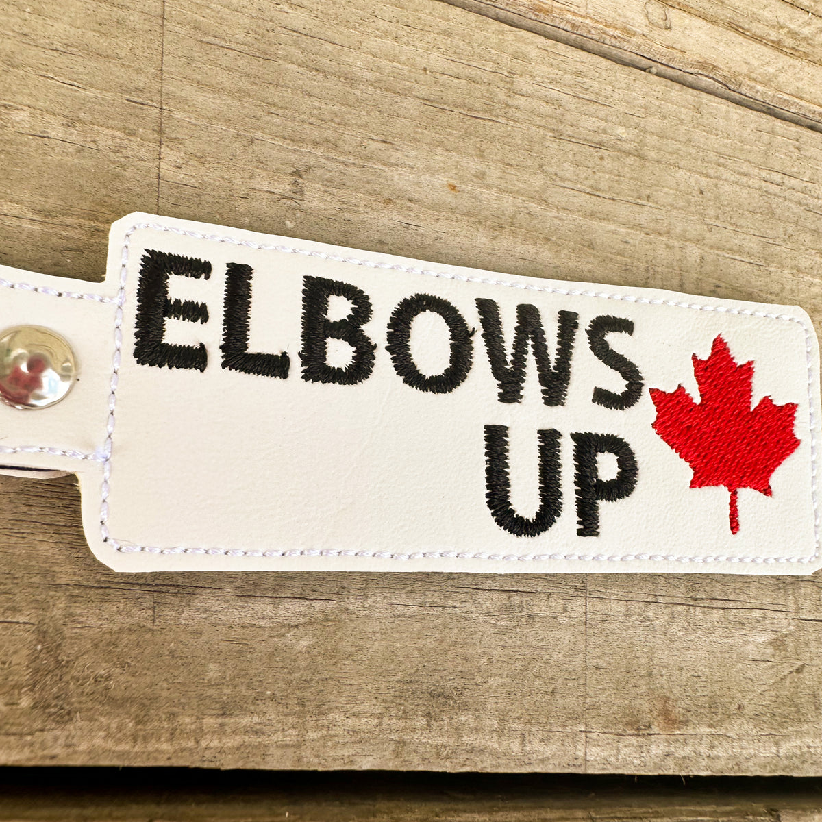 Elbows Up Keychain – PickledStitches